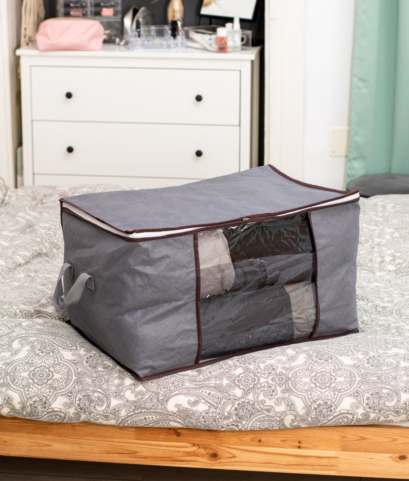 Set 3 huse depozitare haine, 90L