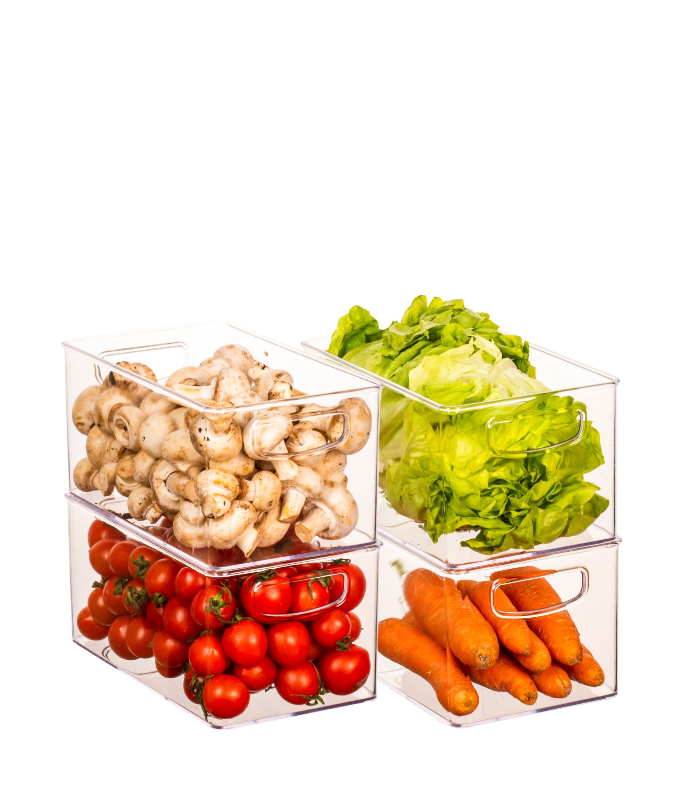 Set 4 cutii depozitare frigider, înalte (resigilat)